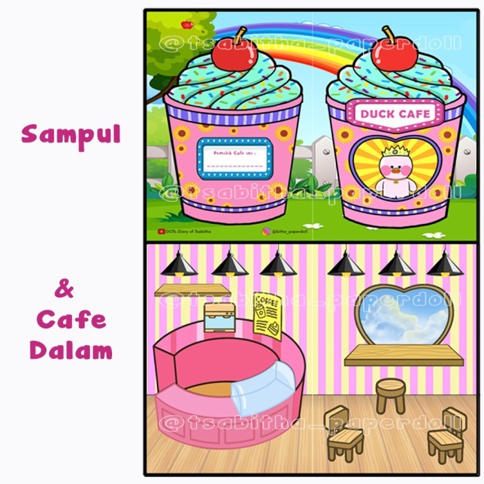 Jual Paper Duck Bebek Viral, Paket Lengkap Tema Cafe Indor Dan Outdor ...