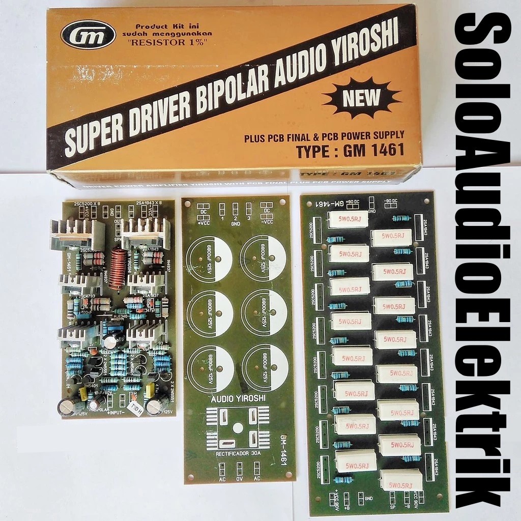 Jual Kit Driver Power Amplifier Mono + PCB PSU + PCB Final GM 1461 ...