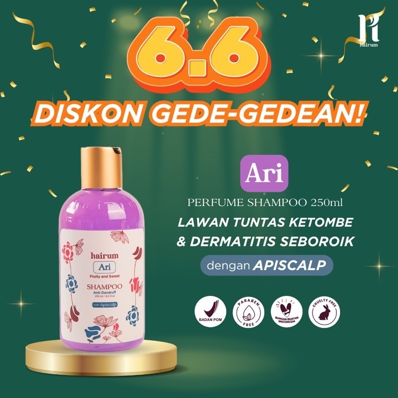 Jual 𝐇𝐀𝐈𝐑𝐔𝐌 Ari 250ML Shampoo Parfum / Perfume Dengan Ekstrak Apiscalp ...