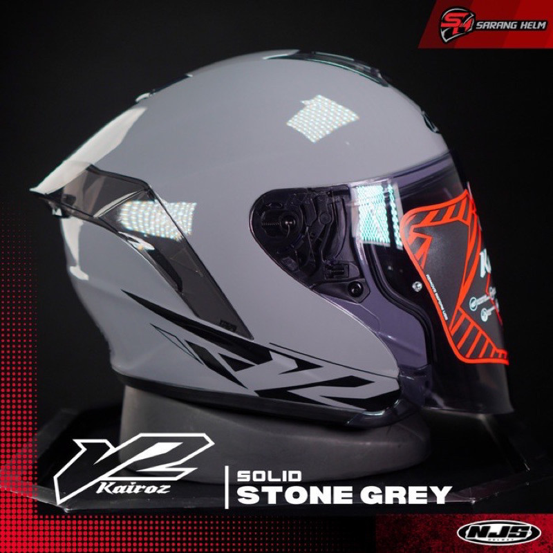 Jual BEST SELLER NJS KAIROZ POLOS V2 ORIGINAL - HELM HALF FACE | Shopee ...