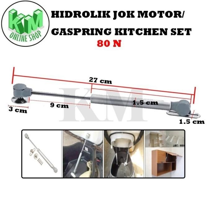 Jual Gas Spring Hidrolis 80N / Hidrolik Jok Motor Modif Variasi Kitchen ...