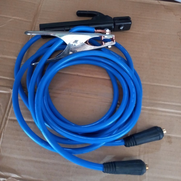 Jual Full Tembaga Set Stang Las & Stang Masa Kabel Las Listrik 5 Meter ...