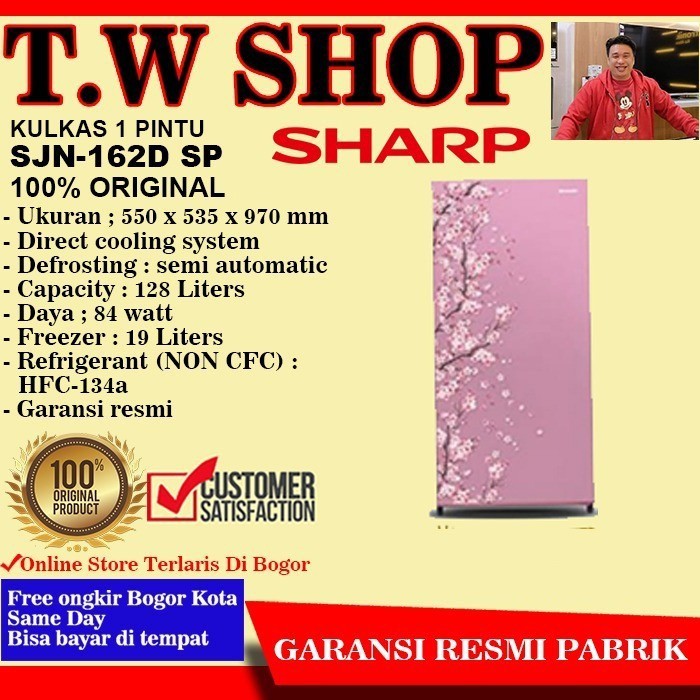 Jual KULKAS 1 PINTU SHARP 162 SAKURA | Shopee Indonesia