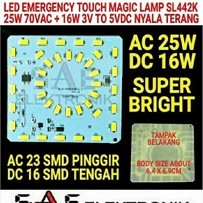 Jual PCB LED AC DC KIT LED EMERGENCY DC AC MAGIC LAMP MODUL LAMPU ...