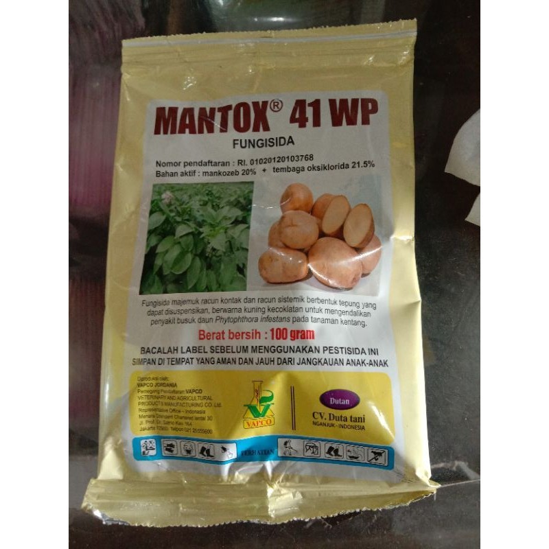 Jual obat pertanian fungisida MANTOX 41WP 100gr | Shopee Indonesia