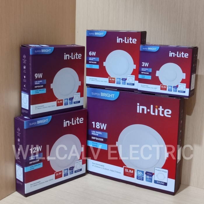 Jual Lampu Downlight Panel Led Inlite 9W / Lampu Panel Led In-Lite 9W ...