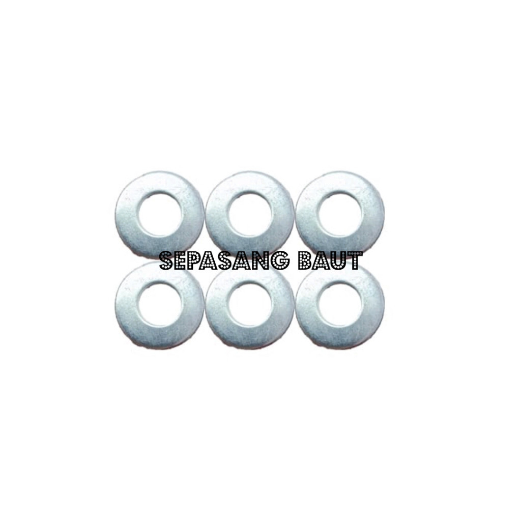 Jual M4 Ring Plat Putih Galvanis WP Washer Plate 4mm Isi 10 pcs ...