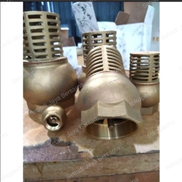 Jual FOOT VALVE BRASS KUNINGAN DRAT 1/2 3/4 1 11/4 11/2 2 21/2 3 4 INCH ...