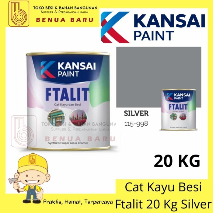 Jual Cat Ftalit 20 kg Silver / Cat kayu dan besi Ftalit 20 kg Silver ...