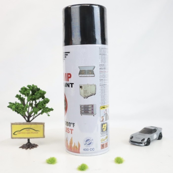 Jual Rj London Spray Paint Cat Hi-Temp Black High Temperatur Op-Htb ...