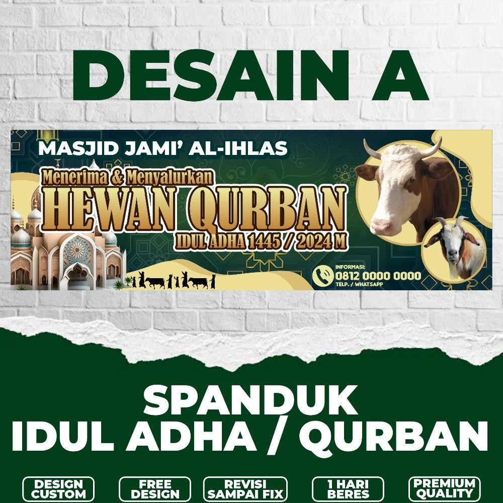 Jual UFO-2025 Spanduk Idul Adha Qurban / Banner Idul Adha Qurban ...