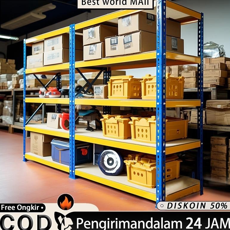 Jual Bantalan Beban 800kgRak Susun Rak Besi Siku 5 Susun Rak Gudang Rak ...