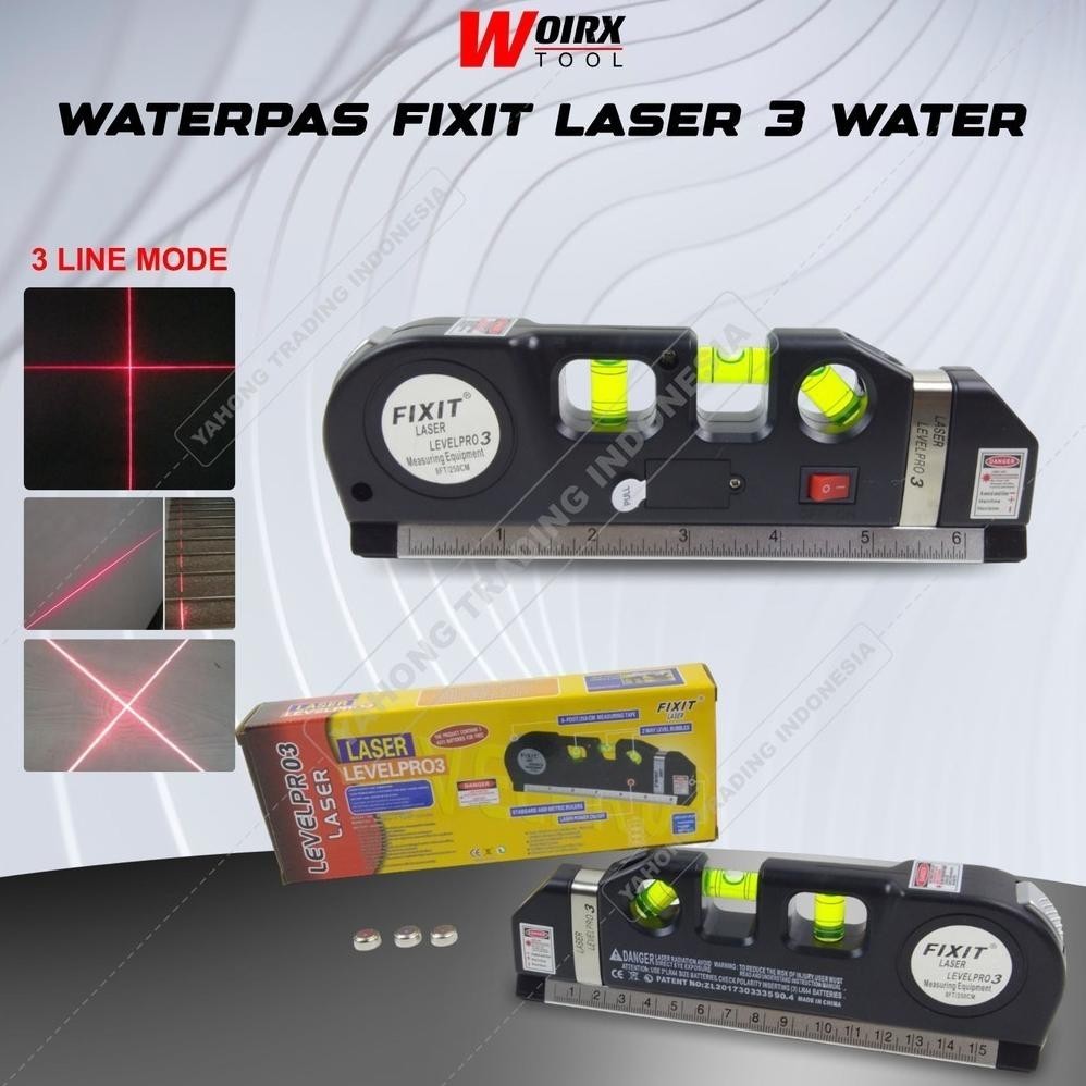 Jual Ur37 Waterpass Fixit Level Pro 3 Water Pass Meteran Laser Up To ...