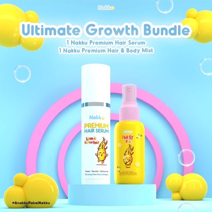 Jual NAKKU HAIR SERUM 1 + NAKKU HAIR & BODY MIST 1 | Shopee Indonesia