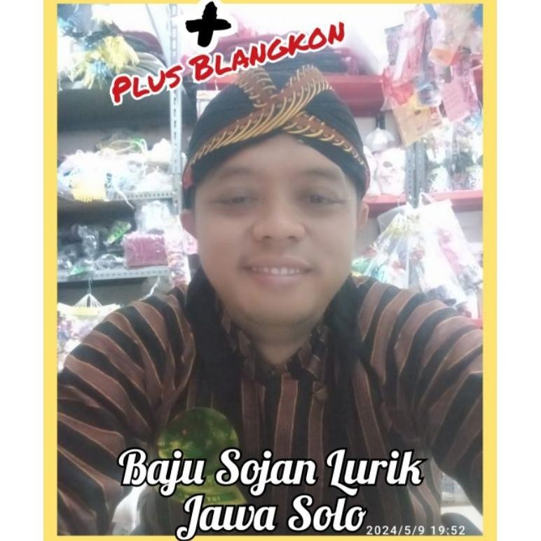 Jual YBW-2429 Baju Adat Jawa Sojan Lurik Dewasa Plus Blakon Berkualitas | Shopee Indonesia