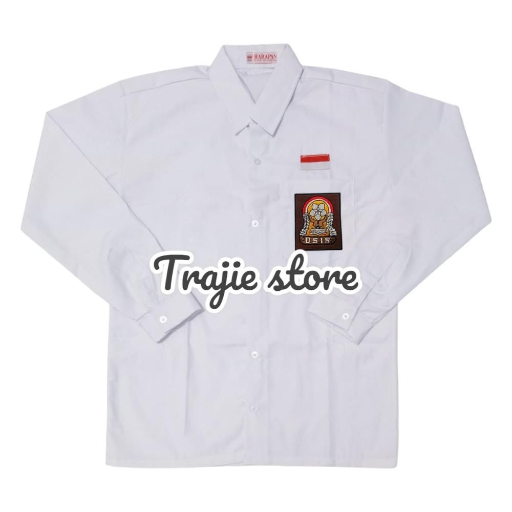 Jual TERLARIS Seragam sekolah SMP SMA atasan osis panjang kemeja putih ...