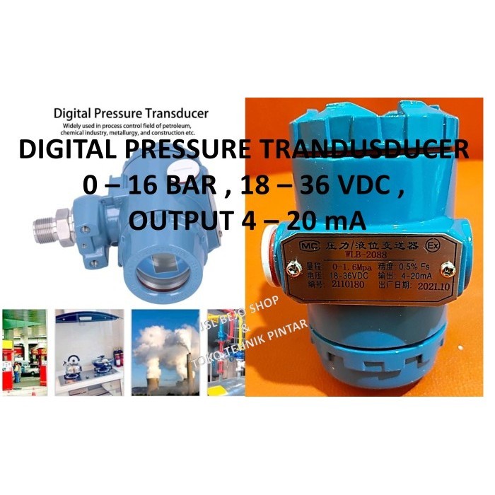 Jual Pressure Transmitter Transducer Digital Display Industrial ...