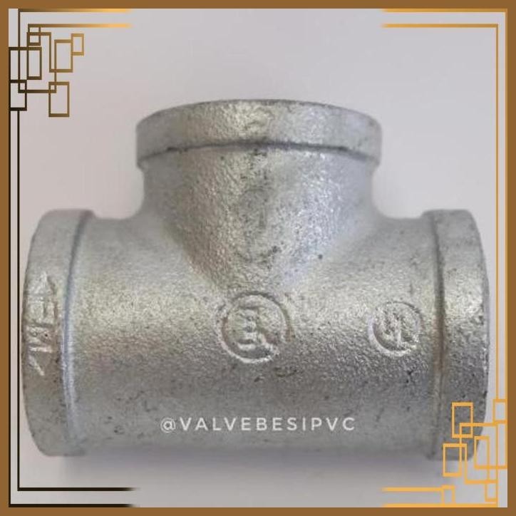 Jual [VBP] TEE DRAT GALVANIS 1/2 INCH / TEE DRAT BESI / TEE BESI DRAT ...