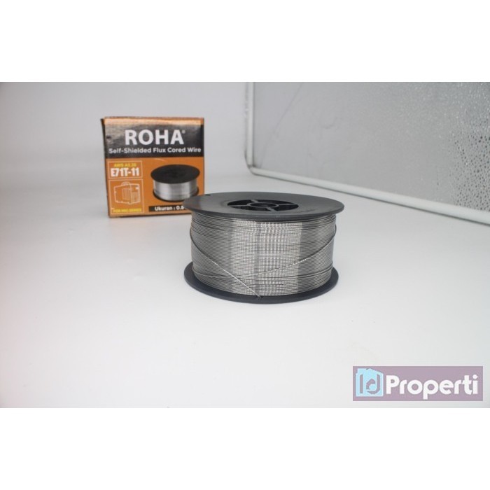 Jual Roha E71T-11 Kawat Las CO2 0.8mm Roll 1kg Flux Core Wire Migi 130 ...