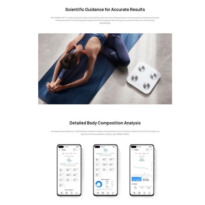 Jual Huawei Smart Scale / 3 / 3 Pro Body Indicators - Timbangan Badan ...