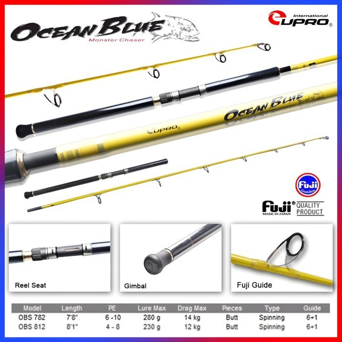 Jual EUPRO OCEAN BLUE OBS812 PE:4-8 | JORAN POPPING | SPINNING | Shopee ...