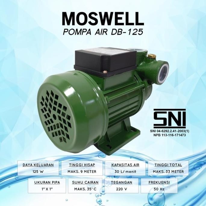 Jual HARGA DISC - Pompa Air MOSWELL DB 125 125 Watt Non Otomatis Rumah ...