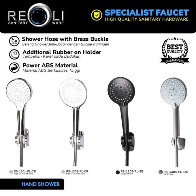 Jual NEW Shower Set Hand Shower Mandi Hand Head Kepala Air Paket REOLI ...