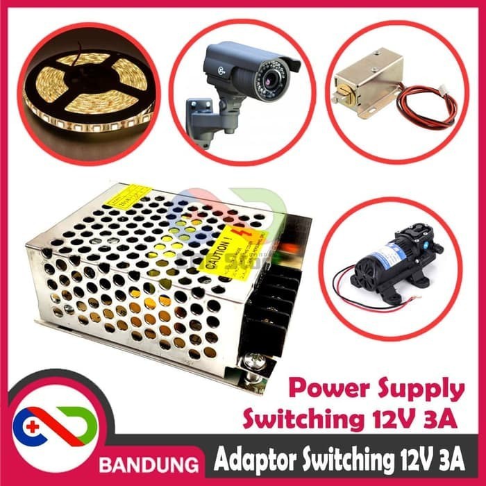 Jual ADAPTOR 12V 3A POWER SUPPLY SWITCHING JARING CCTV LED 12 V 3 A AMPERE | Shopee Indonesia
