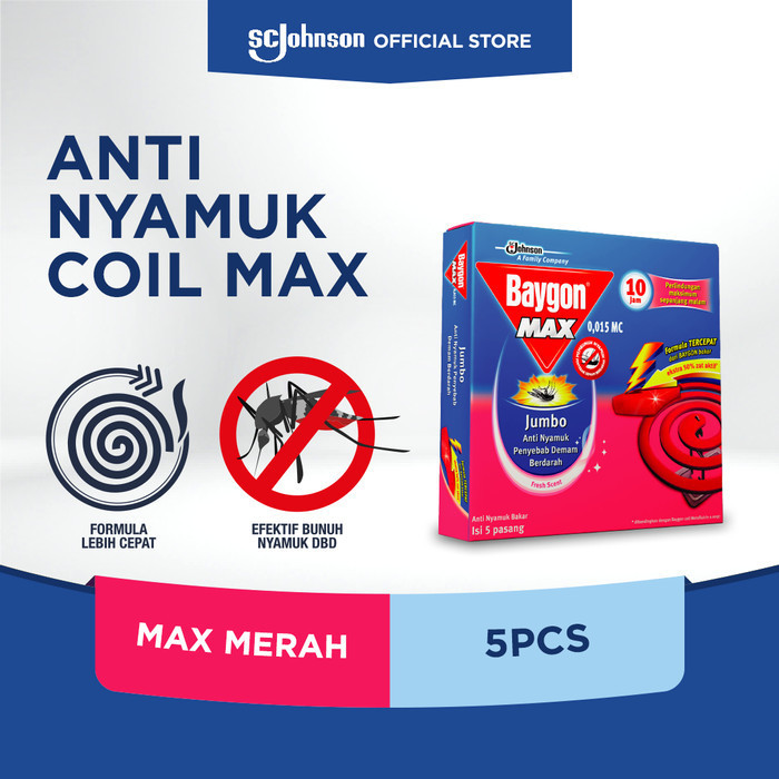 Jual Baygon Coil Jumbo Max Merah 10Hr 150g | Shopee Indonesia