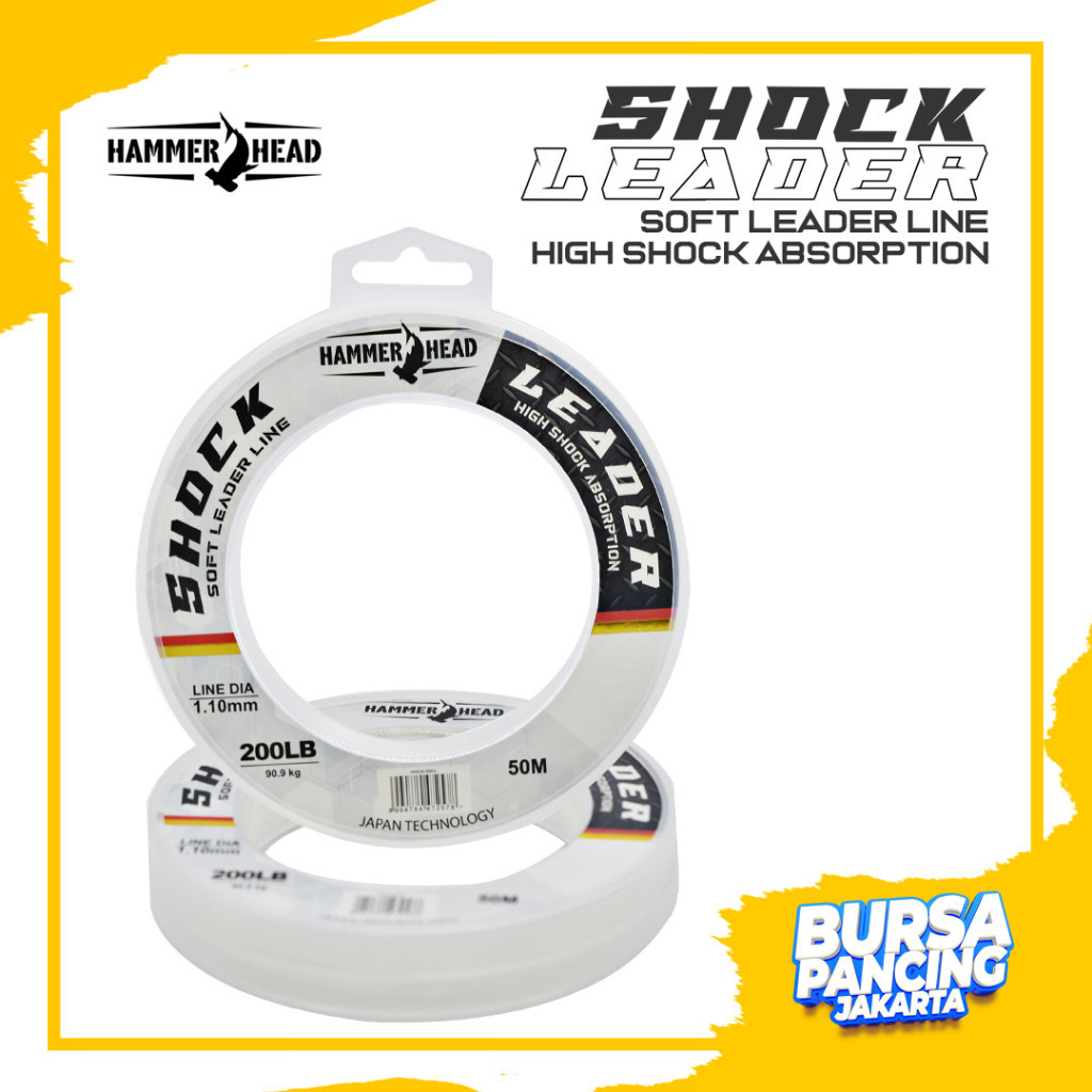 Jual HAMMERHEAD Senar Pancing SHOCK LEADER 50M Clear Bening Faster Sink ...