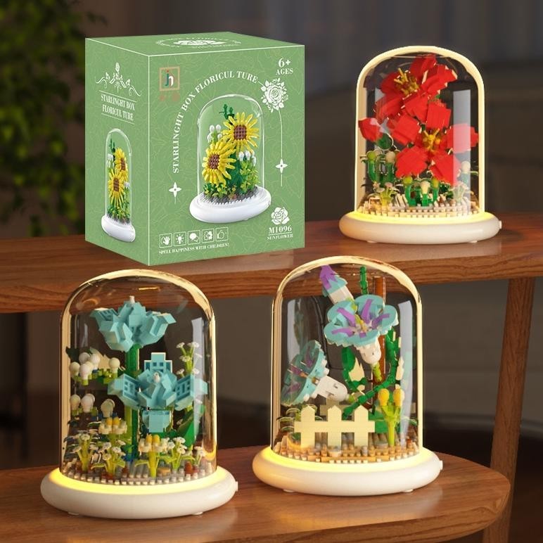 Jual DIY BUNGA MAINAN BALOK BLOK SUSUN TOYS NANO BLOCK BUNGA BUILDING ...