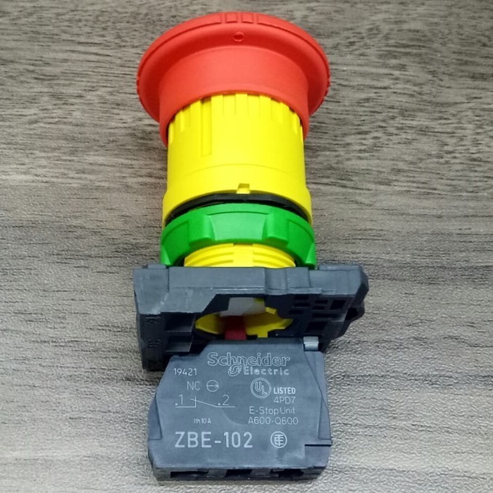 Jual NEW SERIES EMERGENCY PUSH BUTTON SCHNEIDER XB5-AS8442 DIA.22MM ORIGINAL QUALITY | Shopee ...