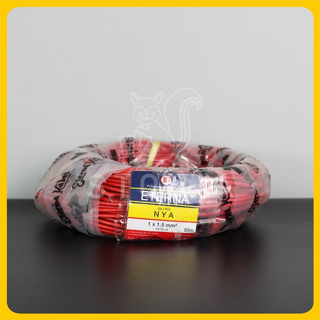 Jual Kabel Engkel Kabel Listrik NYA 1,5 50 meter Eterna | Shopee Indonesia