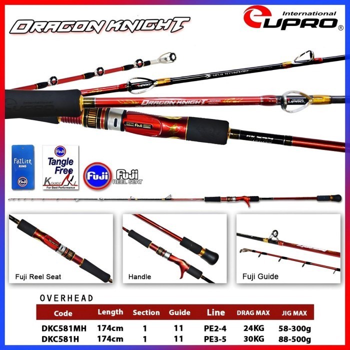 Jual Eupro DRAGON KNIGHT Overhead Jigging Rod Spiral Guide - Joran ...