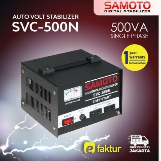Jual Stabilizer Samoto 500Va Stavolt Listrik Stabiliser Svc 500N 500 Va ...
