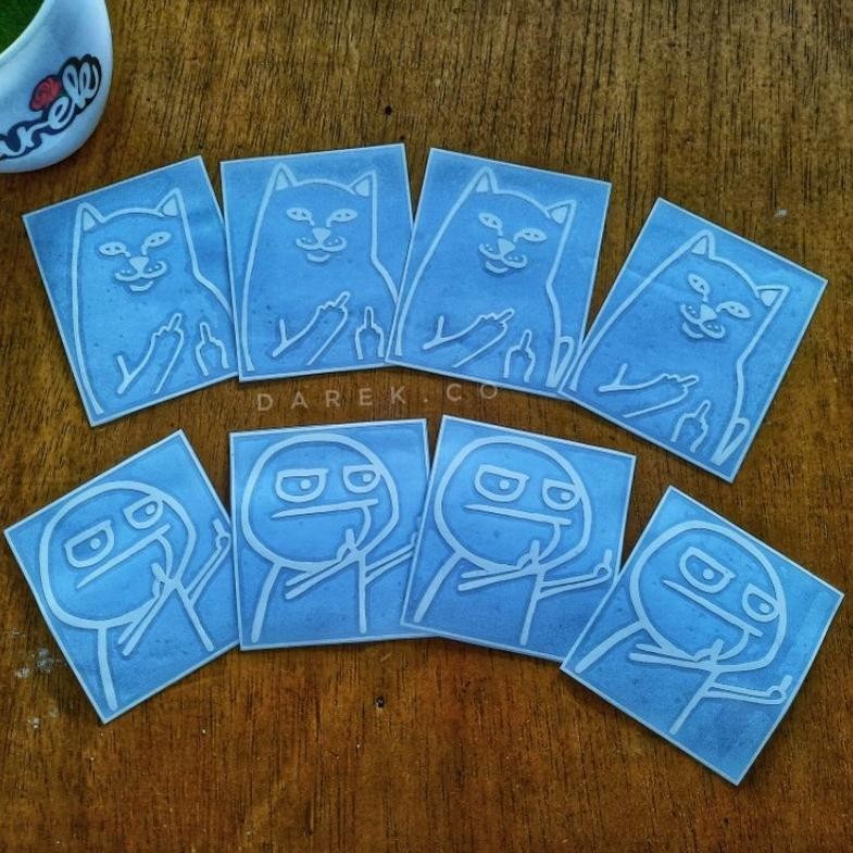 Jual Stiker Middle Finger Fucek Cutting, Emote Fucek, Stiker Animasi ...