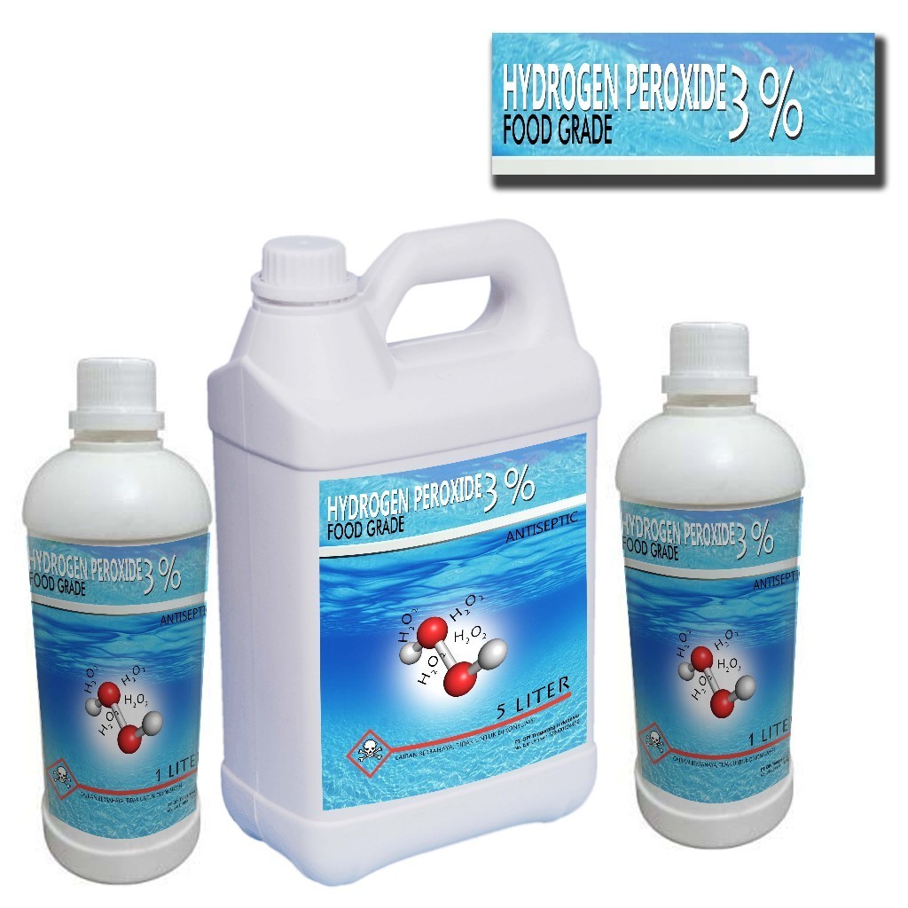 Jual H2O2 3% hYdrogen peroxide 1 liter hidrogen peroksida B13AS90 ...