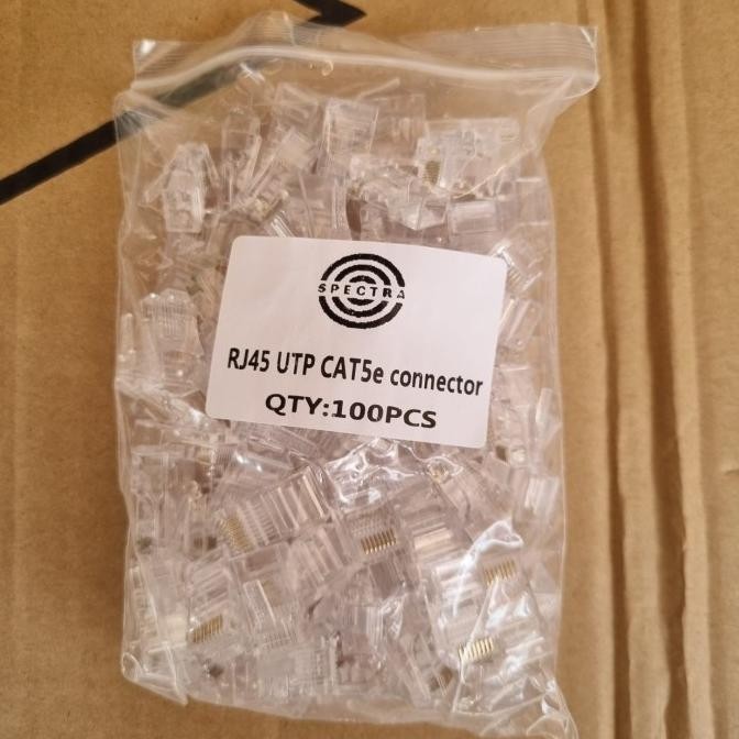 Jual Konektor Rj45 Spectra Utp Cat5e Rj 45 100Pcs | Shopee Indonesia