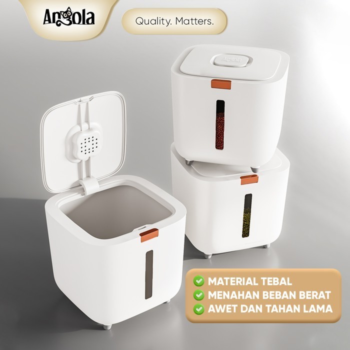 Jual Angola Dispenser Beras E04 Rice Dispenser Tempat Beras 10Kg | Shopee Indonesia