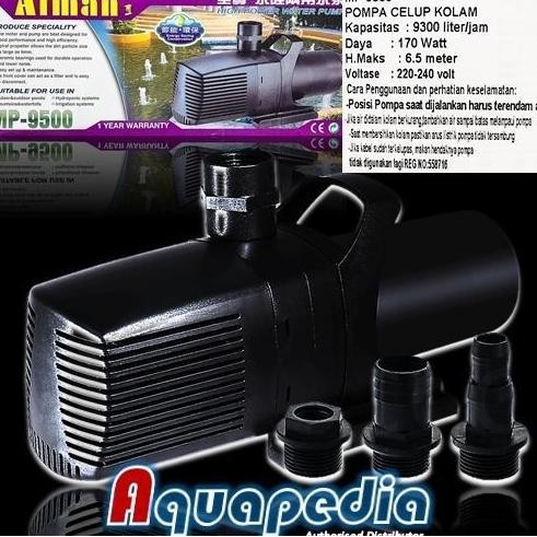Jual Produk Hits!! Atman Mp-9500 Pompa Air Submersible Pond Pump ...