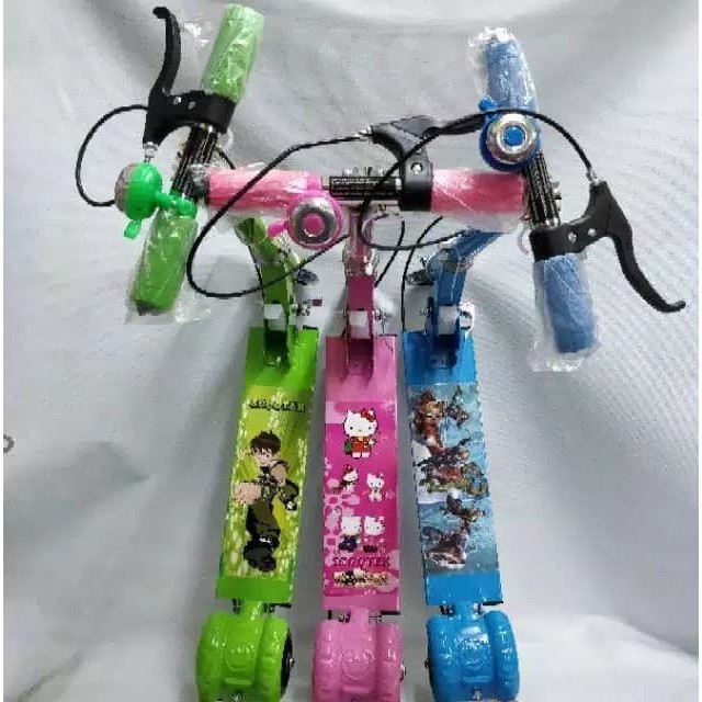 Jual Scooter Otopet Besi Anak Karakter Bonus +Bell+Rem Tangan | Shopee ...