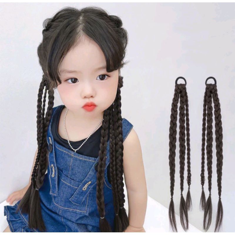 Jual GRIYA REMA Rambut Kepang Anak Rambut Sambung Anak Hair Extension ...