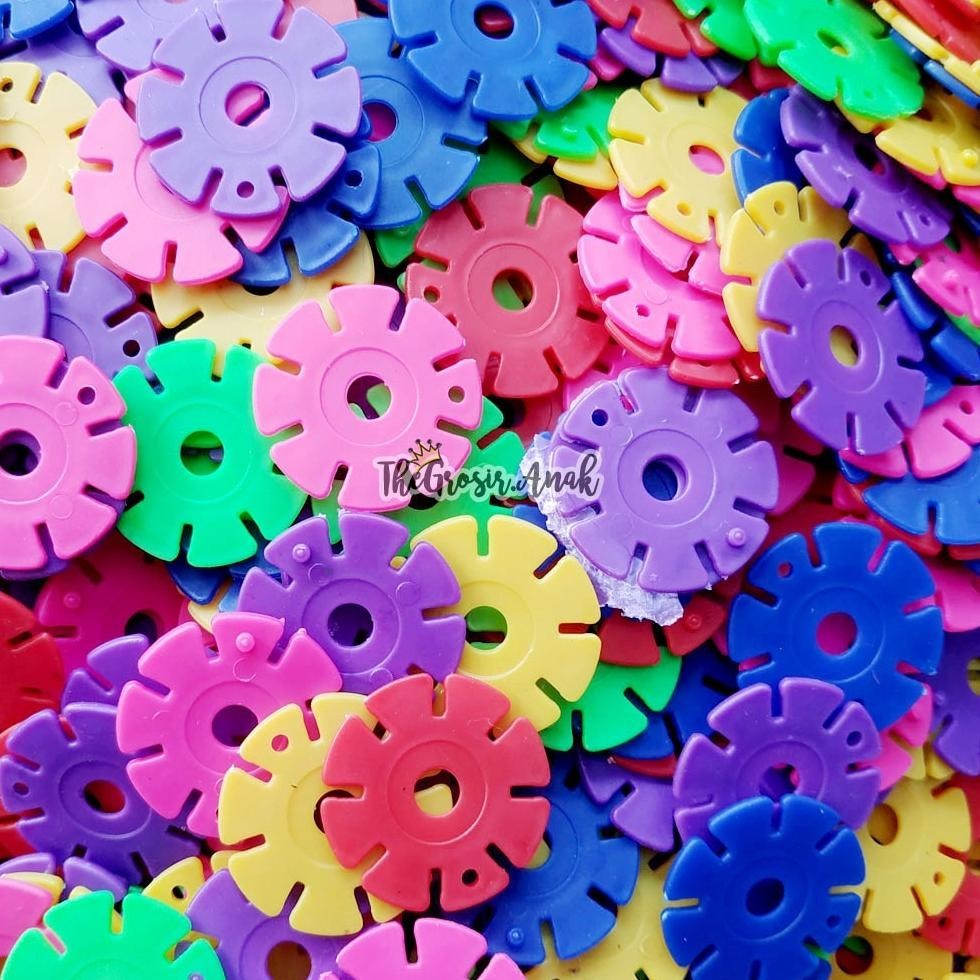 Jual Bombik Bunga Diameter 3Cm Blocks Tazos Bongkar Pasang Bisa ...