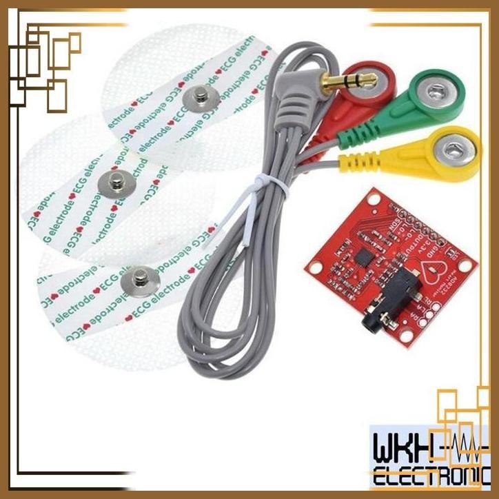Jual [WKH] MODUL SENSOR ECG EKG ELECTROCARDIOGRAM AD8232 PULSE HEART ...