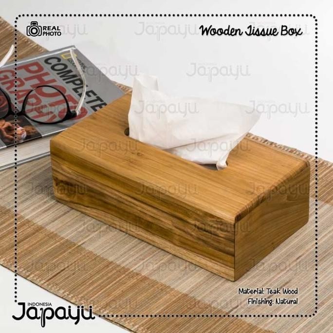 Jual Kotak Tisu Kayu Jati Wooden Tissue Box Teak Wood Japayu | Shopee ...
