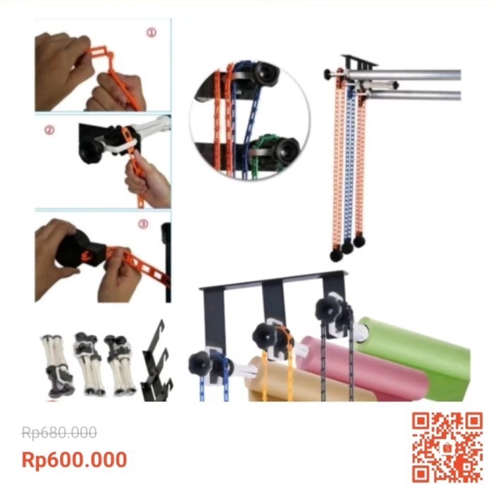 Jual EXPANDER 3 SET BACKGROUND BAR MANUAL STAND KAIN LAYAR ROLLER ...