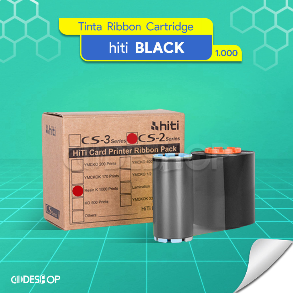 Jual Ribbon Black Resin K Tinta Hitam Cartridge Printer Kartu Hiti ...