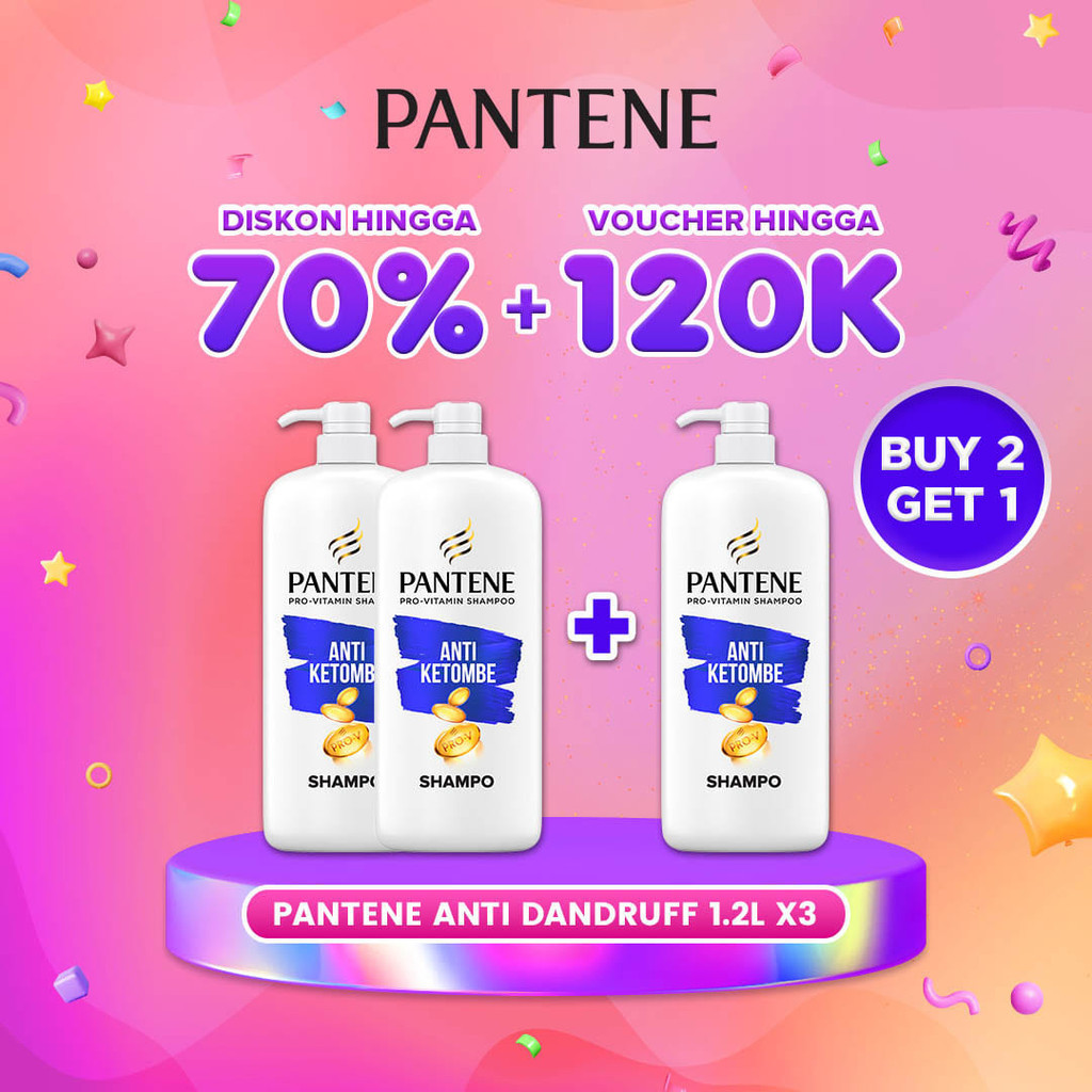 Jual Pantene Sampo Anti Ketombe Pro-V Perawatan Rambut 1200ml x3 / Pantene Shampoo | Shopee ...