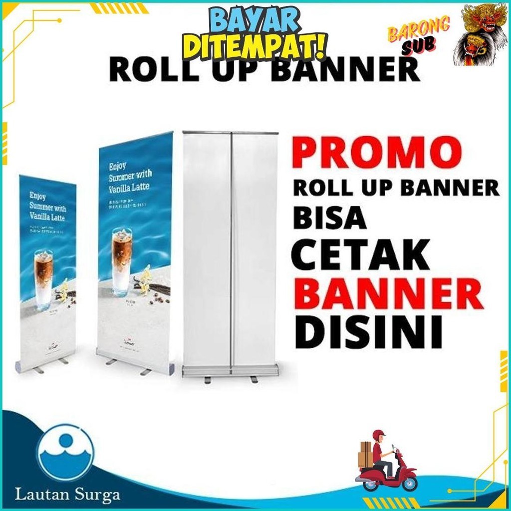 Jual ROLL UP BANNER 60X160 ROLLUP BANNER 80X200 STANDING BANNER BERDIRI 1 SISI 85X200 ALUMUNIUM ...