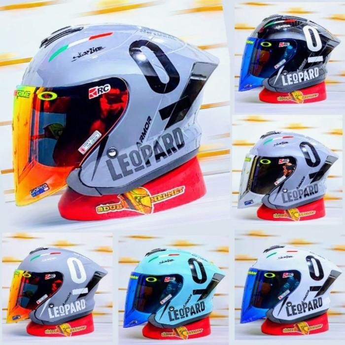 Jual Helm JS Armor White Leopard paket ganteng spoiler 3D Import ...